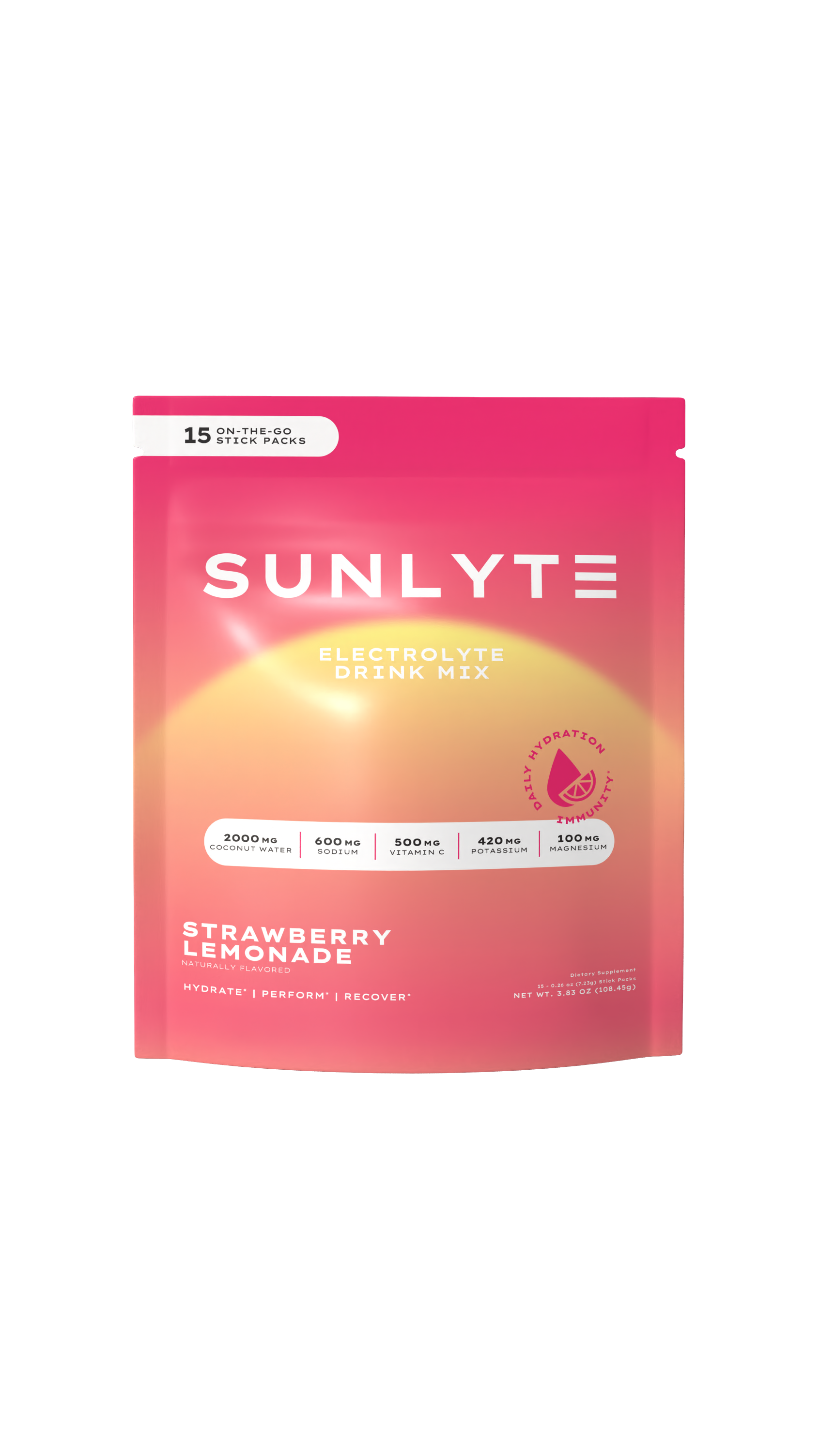 Sunlyte Hydration- Strawberry Lemonade 15-Pack – Night & Day Beverages